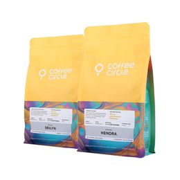 Coffee Circle Holiday Roast Set - 2 x 250 g ganze Bohne, Weihnachtskaffees, Seilyn, Hendra, schokoladiger, nussiger & fruchtiger Geschmack
