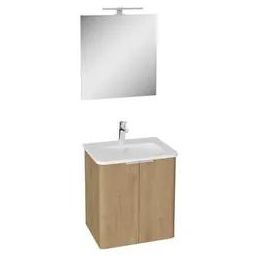 Vitra Mia Badezimmerset mit Waschbecken 56,5x62,5x44,5 cm goldene Eiche MIASETPR60D