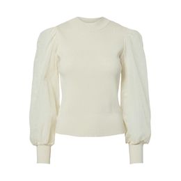 Y.A.S YAS Pullover 'YASDOTME' Damen Gr&ouml;&szlig;e S creme