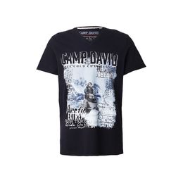 CAMP DAVID T-Shirt Herren Gr&ouml;&szlig;e 4XL navy / opal / hellgrau / wei&szlig;