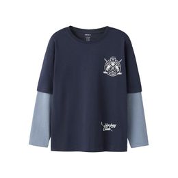 name it Shirt 'NKMVARTO' Jungen Größe 122/128 navy / rauchblau / weiß