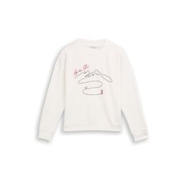 Tom Tailor Sweatshirt Damen Gr&ouml;&szlig;e XXL magenta / schwarz / wei&szlig;