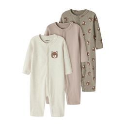 name it Strampler Jungen Gr&ouml;&szlig;e 68 braun / khaki / rosa / wei&szlig;