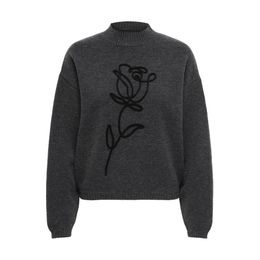 Only Pullover 'ONLROSE' Damen Gr&ouml;&szlig;e XS dunkelgrau / schwarz