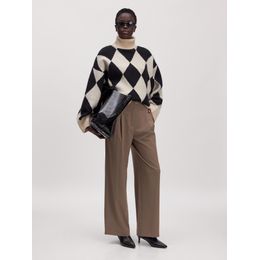 EDITED Pullover 'Lahela' Damen Gr&ouml;&szlig;e S beige / schwarz