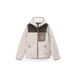 Napapijri Fleecejacke 'Yupik' Damen Gr&ouml;&szlig;e XL creme / camel / schoko