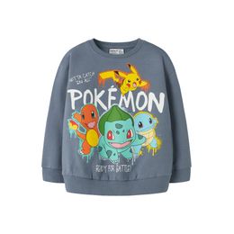 name it Sweatshirt 'NMMNOA POKEMON' Jungen Gr&ouml;&szlig;e 104 taubenblau / gelb / orange / wei&szlig;