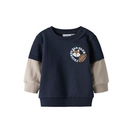 name it Sweatshirt 'NBMSUMO' Gr&ouml;&szlig;e 68 dunkelbeige / navy / pastellblau / wei&szlig;