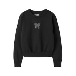 name it Sweatshirt 'NKFSHANDIE' M&auml;dchen Gr&ouml;&szlig;e 158/164 schwarz / silber