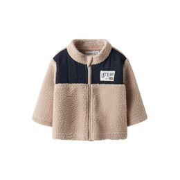 name it Fleecejacke 'NBMSVEND' Gr&ouml;&szlig;e 56 beige / navy / offwhite