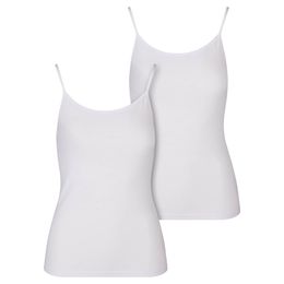 Urban Classics Ladies Basic Tank Top Cotton 2-Pack ' ' Damen Gr&ouml;&szlig;e S wei&szlig;