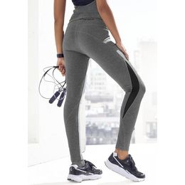 Vivance ACTIVE Funktionsleggings grau Gr. XS (32/34) f&uuml;r Damen. Mit Druck. Figurbetont. Nachhaltig.