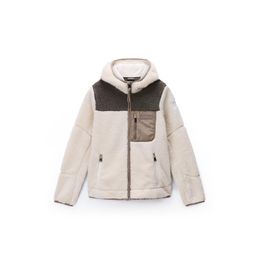 Napapijri Fleecejacke 'Yupik' Damen Gr&ouml;&szlig;e XL creme / camel / schoko