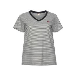 LEVI'S&reg; PLUS Levi's Plus T-Shirt 'The Perfect V-Neck ' Damen Gr&ouml;&szlig;e 4XL schwarz / wei&szlig;
