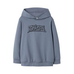 name it Sweatshirt 'NKMNim Pokemon' Jungen Größe 146/152 taubenblau / gelb / lila / schwarz