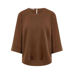 Peter Hahn - Bluse mit Rundhals-Ausschnitt, braun, Gr. 42 / M