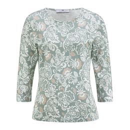Peter Hahn - Rundhals-Shirt mit 3/4-Arm, gr&uuml;n, Gr. 40 / M