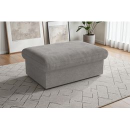 Sit & More Polsterhocker SIT & MORE "Moreno, B: 90 cm", grau, B:90cm H:43cm T:60cm, 100% Polyester, Hocker, Polsterhocker, mit Stauraum, individuell kombinierbar