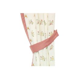 Raffhalter WIRTH "Magdalena", rosa (altrosa), B:60cm H:6cm, Materialmix, Raffhalter, 2 St&uuml;ck, Ma&szlig;: 60 x 6 cm
