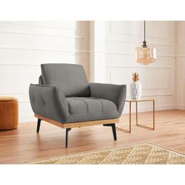Sessel exxpo - SOFA FASHION "Palic, Loungesessel mit Rückenverstellung, hoher Entspannungskomfort", grau (summer), B:92cm H:87cm T:95cm, Sessel, Einzelsessel, inklusive Rückenverstellung