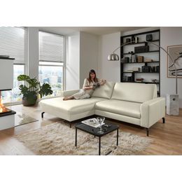 Ecksofa DIE PLANBAR "PN-EM20028 L-Form ohne Kopfst&uuml;tzen", wei&szlig;, B:248cm H:89cm T:179cm, Sofas, Ecksofa, wahlweise mit motorischem Canape