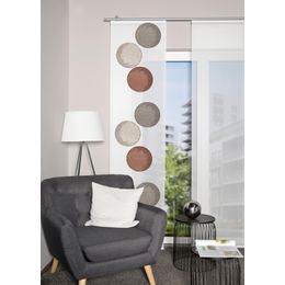 Schiebegardine Home Wohnideen "REMONA" Gr. 1, braun (kupferfarben), B:60cm H:245cm, Polyester, Gardinen, SCHIEBEVORHANG,EFFEKTVOILE,SCHERLI