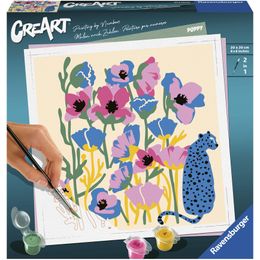 Malen nach Zahlen Ravensburger "CreArt, Poppy", bunt, Malvorlagen, KinderB:20cm H:20cm, Made in Europe, B:20cm H:20cm
