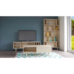 Couchtisch WOODMAN "Malic", beige, B:125cm H:40cm T:62cm, Tische, Breite 125 cm, FSC-zertifiziert