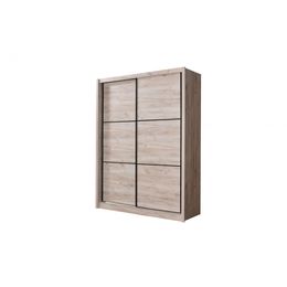Schwebet&uuml;renschrank Inosign "Navara Kleiderschrank W&auml;scheschrank", grau (grau eiche), B:165,5cm H:215,5cm T:61cm, Holzwerkstoff, Schr&auml;nke, Schwebet&uuml;renschrank, in 3 Breiten, mit kompletter Innenausstattung, FSC-zertifiziert