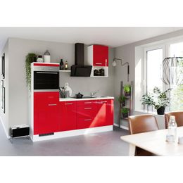 Auszugsunterschrank IMPULS KÜCHEN ""Turin", Breite/Höhe: 15/72,3 cm, mit Soft-Close", rot (rot hochglanz), B:15cm H:72,3cm T:57,9cm, Holzwerkstoff, Schränke, Küchenunterschrank, vormontiert, mit Auszug, mit Körben