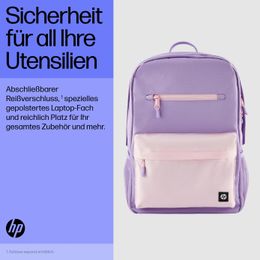 HP Notebook-Rucksack "Campus Lavender", lila (lila, rosa), B/H/T: 29,5cm x 43,5cm x 18,5cm, Taschen