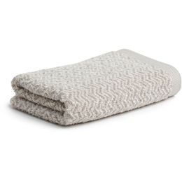 M&ouml;ve Handtuch M&Ouml;VE "Brooklyn", braun (natur, hellbraun), B:50cm L:100cm, Walkfrottier, Obermaterial: 85% Baumwolle, 10% Viskose, 5% Leinen, Handt&uuml;cher, mit Zick-Zack-Muster, Made in Germany
