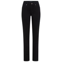 Slim-fit-Jeans MAC "MELANIE", Damen, Gr. 36, Länge 34, schwarz rinsewash, Denim/Jeans, Obermaterial: 90% Baumwolle, 8% Polyester, 2% Elasthan, unifarben, slim fit lang, Jeans, mit Stretch, in 4-Pocket-Form