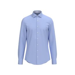 Businesshemd Seidensticker "Schwarze Rose", Herren, Gr. M (39), normale &Auml;rmell&auml;ngen, blau, 100% Baumwolle, unifarben, skinny fit, 2-Knopf-Manschette, Hemden, X-Slim 1/1 Kentkragen Uni