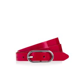 Lederg&uuml;rtel Tamaris, Damen, Gr. 120, rot, Materialmix, unifarben, G&uuml;rtel Lederg&uuml;rtel, mit Doppelschnalle