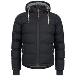 Winterjacke Alessandro Salvarini "ASGinio", Herren, Gr. L, blau (navy), Obermaterial: 100% Baumwolle; Innenseite: 100% Polyester, Jacken Winterjacke, mit abnehmbarer Kapuze
