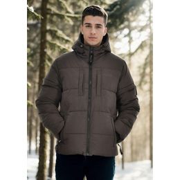 Winterjacke Alessandro Salvarini "ASKelvin", Herren, Gr. L, grau (dunkelgrau), Obermaterial: 100% Polyester, Innenseite: 100% Polyester, Jacken Winterjacke, innen komplett mit warmem Teddyfell
