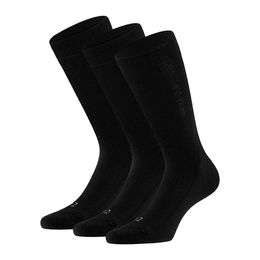 Basicsocken Apollo, Herren, Gr. 35-38, schwarz, Elasthan, Polyamid, Wolle, unifarben, elastisch, Socken, Unisex mit Stickerei und weichen Merinowoll-Anteil