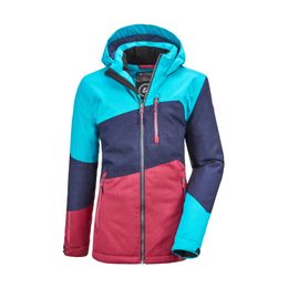 Outdoorjacke Killtec "Lynge GRLS JCKT B", Jungen, Gr. 116, blau (azur), Obermaterial: 100% Polyester;Futter: 100% Polyester;Füllung: 100% Polyester, Jacken, Wasserdichte Winterjacke mit Kapuze, Fleece, verstellbaren Ärmeln