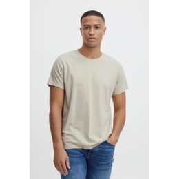 T-Shirt Blend "BHDinton tee crew", Herren, Gr. XXL, grau (oyster gray), Single Jersey, Obermaterial: 95% Baumwolle, 5% Elasthan, unifarben, regular fit normal, Rundhals, Shirts T-Shirt