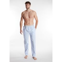Pyjamahose Tom Tailor "Dakota", Herren, Gr. 98, N-Gr, blau, Jersey, Obermaterial: 100% Baumwolle, gestreift, bequem lang, Hosen, Logobund, Seitentaschen, locker, bequem, atmungsaktiv, elastisch