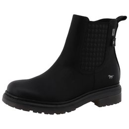 Mustang Shoes Damen Winterstiefelette "Patricia", Gr. 40schwarz, Lederimitat, Textil, Schuhe, Winterboots, Stiefelette mit TEX-Membrane