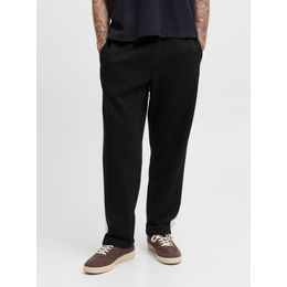 Jack & Jones Sweathose JACK & JONES "JPSTKARL CASPAR SWEAT PANTS", Herren, Gr. S, N-Gr, schwarz, Web, Obermaterial: 68% Baumwolle, 32% Polyester, unifarben, eng normal, Hosen