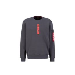 Sweater Alpha Industries "Alpha PP Sweatshirt", Herren, Gr. L, grau (vintage grau), Obermaterial: 80% Baumwolle, 20% Polyester, regular fit, Sweatshirts