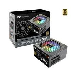 Thermaltake Germanium Pro RGB 850W, PC-Netzteil schwarz, 1x 12-Pin High Power GPU, 4x PCIe, Kabelmanagement, 850 Watt