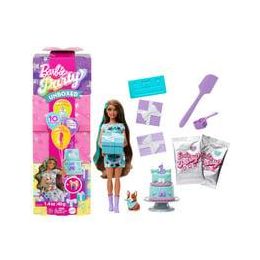 Mattel Barbie Party Unboxed Haustier Geburtstag Serie - blaues Kleid, Puppe