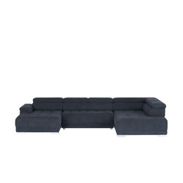 switch Wohnlandschaft aus Mikrofaser Campo blau Maße (cm): B: 374 H: 101 T: 220.0 Sofas > Sofas nach Material > Stoffsofas » Sofa DE