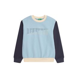 United Colors Of Benetton Sweatshirt Jungen Gr&ouml;&szlig;e 140 navy / royalblau / wei&szlig;