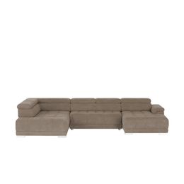 switch Wohnlandschaft aus Mikrofaser Campo braun Maße (cm): B: 374 H: 101 T: 220.0 Sofas > Sofas nach Material > Stoffsofas » Sofa DE