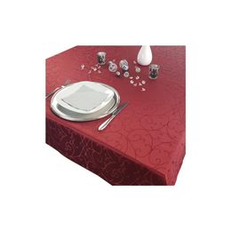 NYVI Tafeldecke Premium 150x250 cm mit edlen Ornamenten Farbe:Bordeaux